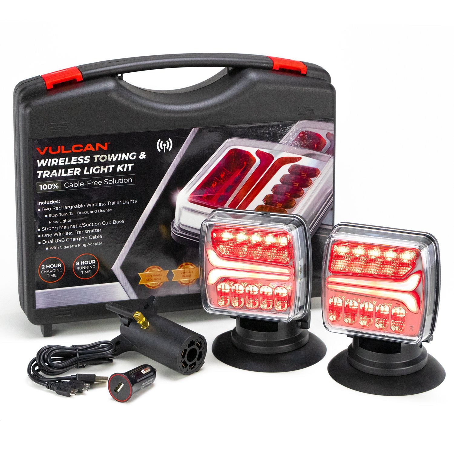 VULCAN Wireless LED Towing and Trailer Light Kit For Trucks, Trailers ...