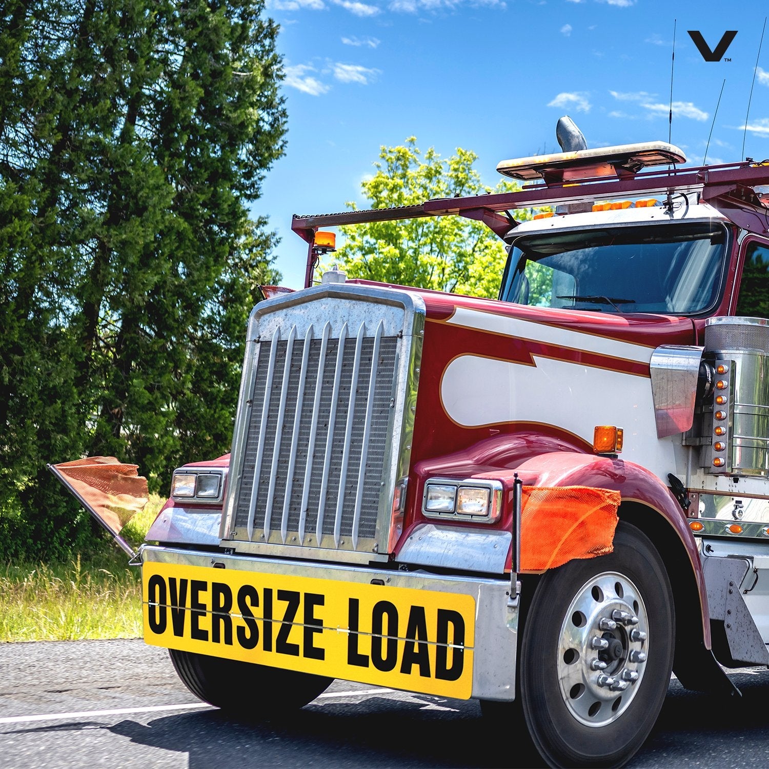 VULCAN Flags and Oversize Load Sign Kit - Includes 1 Aluminum Oversize ...