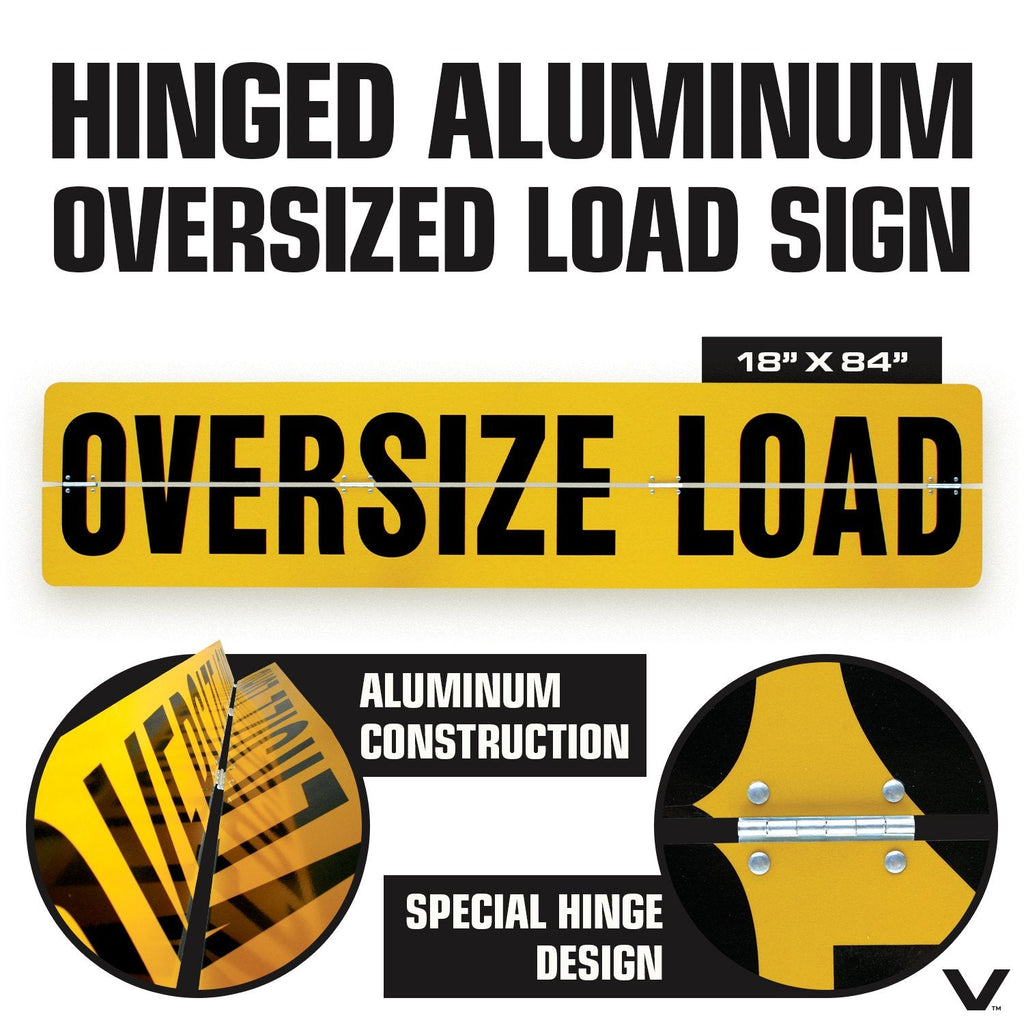 VULCAN Flags and Oversize Load Sign Kit - Includes 1 Aluminum Oversize ...