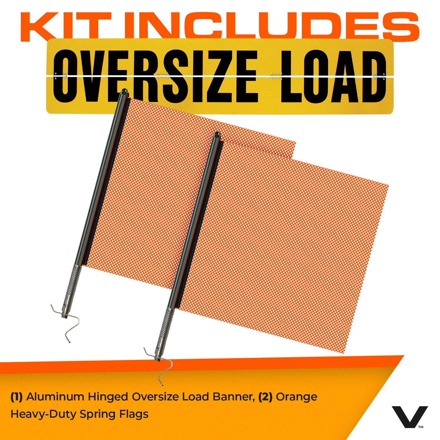 VULCAN Flags and Oversize Load Sign Kit - Includes 1 Aluminum Oversize ...