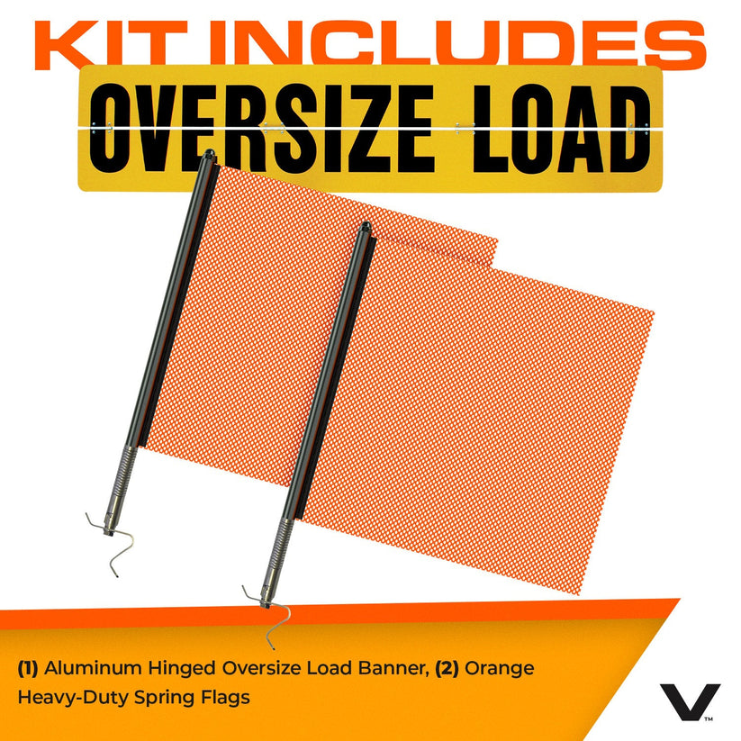 VULCAN Flags and Oversize Load Sign Kit - Includes 1 Aluminum Oversize ...